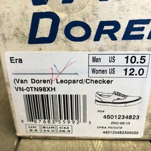 Vans | Shoes | New W Box Mens Van Doren Era Leopard Blue | Poshmark